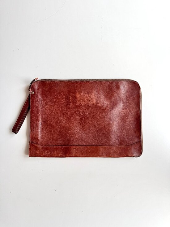 Renwick | Bags | Vintage Renwick Canada Brown Leather Zip Around Laptop ...